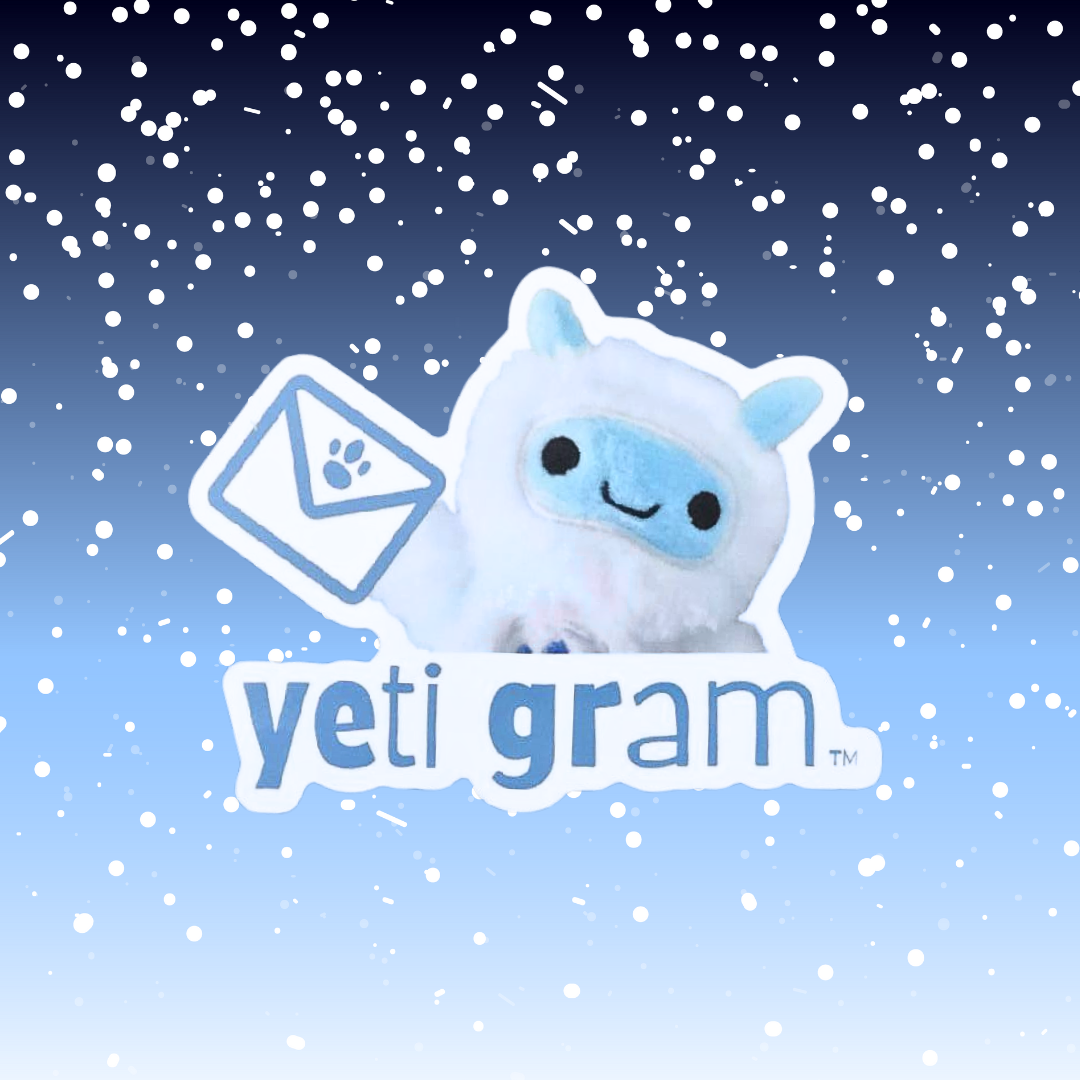Yeti Gram Merchandise, Keychain, Lip Balm, sticker, Digital Coloring Book